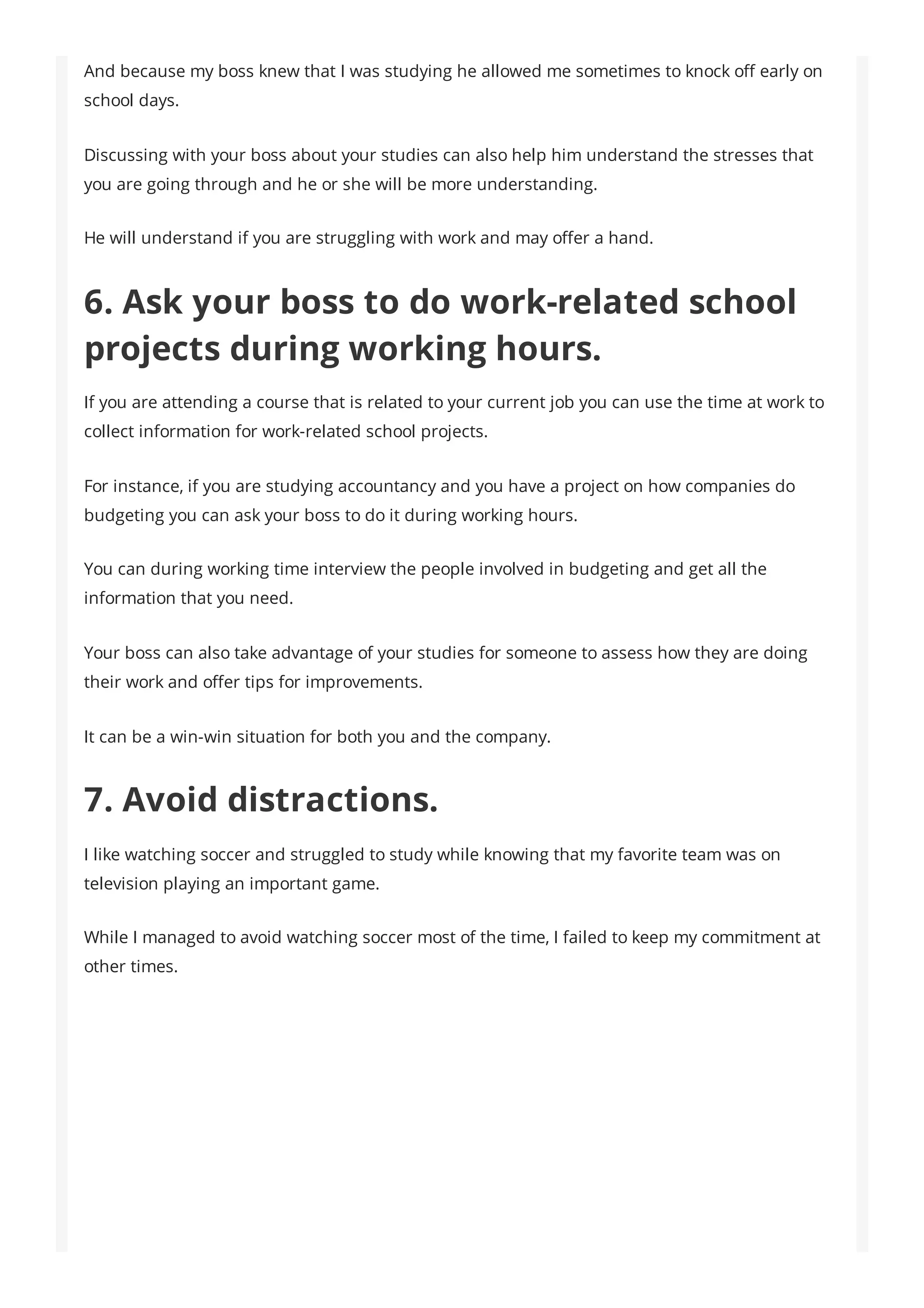 10 Ways On How To Balance School And Work | PDF