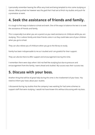 10 Ways On How To Balance School And Work | PDF