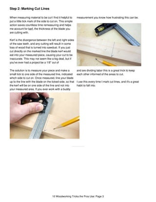 10 woodworking tricks use to achieve accurate and beautiful design | PDF