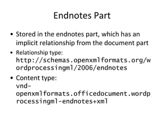 10 wordprocessing ml subject - footnotes and endnotes | PPTX