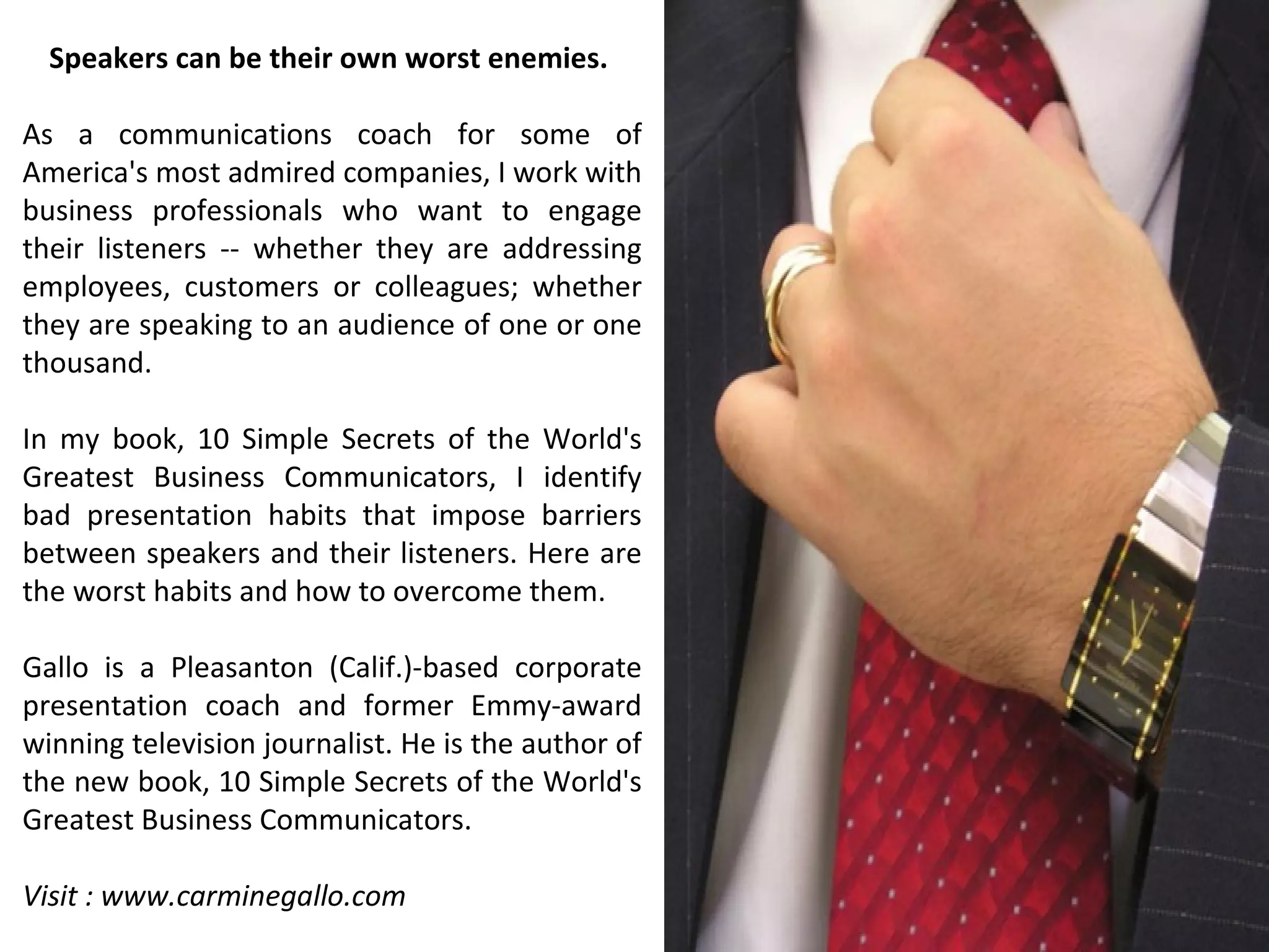 10 Worst Presentation Habits | PPT