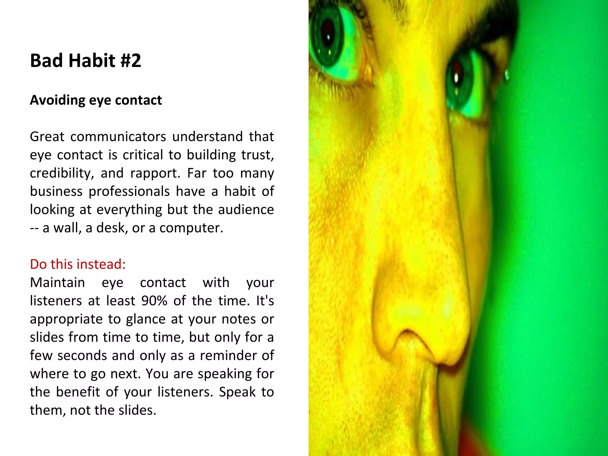 10 Worst Presentation Habits | PPT