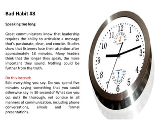10 Worst Presentation Habits | PPT