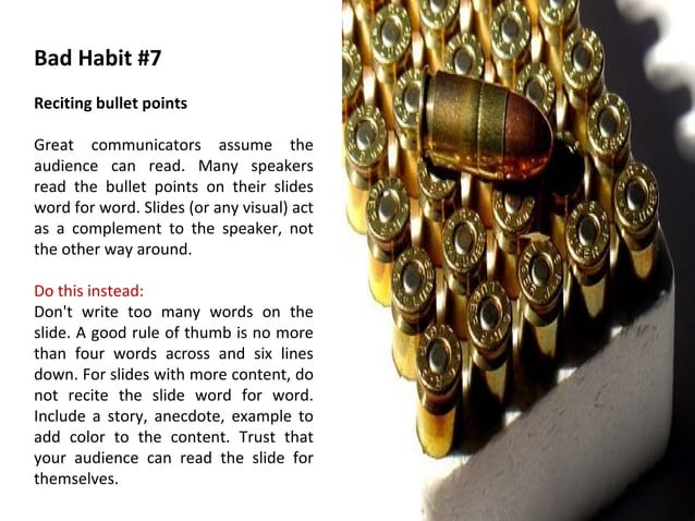 10 Worst Presentation Habits | PPT