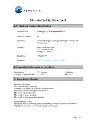 100.00.10.21 msds nitrogen, compressed gas | PDF
