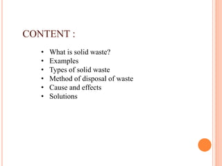 disposal of solid waste | PPT
