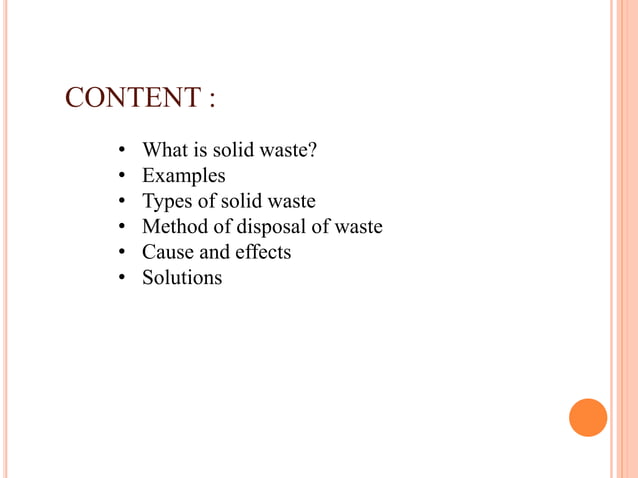 disposal of solid waste | PPT
