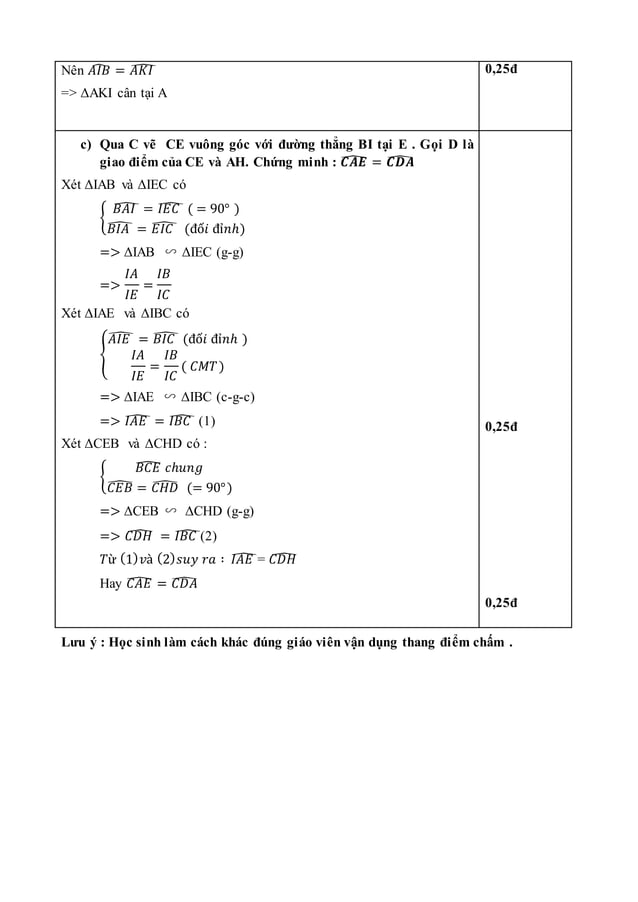 Đề Thi HK2 Toán 8 - THCS Hùng Vương | DOCX
