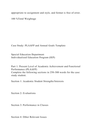 100.0 Criteria10.0 Part 1 PLAAFP The PLAAFP thoroughly an.docx