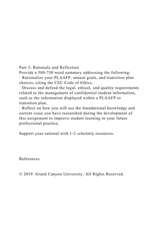 100.0 Criteria10.0 Part 1 PLAAFP The PLAAFP thoroughly an.docx