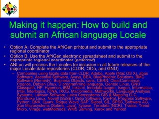Completed Project: 100 African Language Locales | PPT