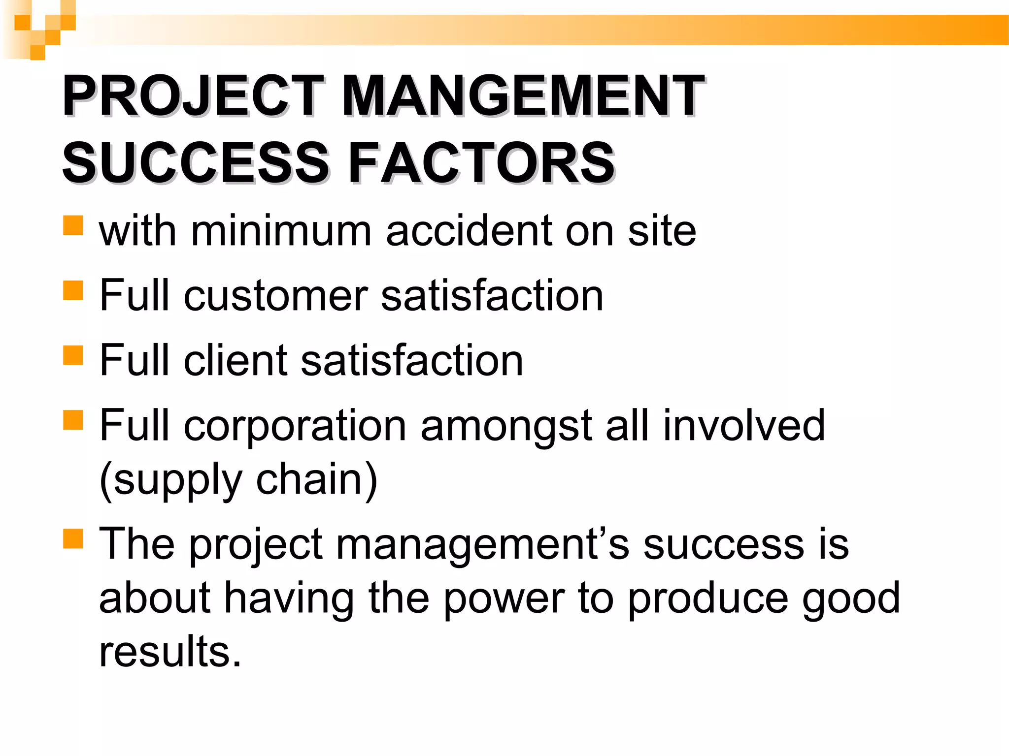 100 Project Management-Success Factor | PPT