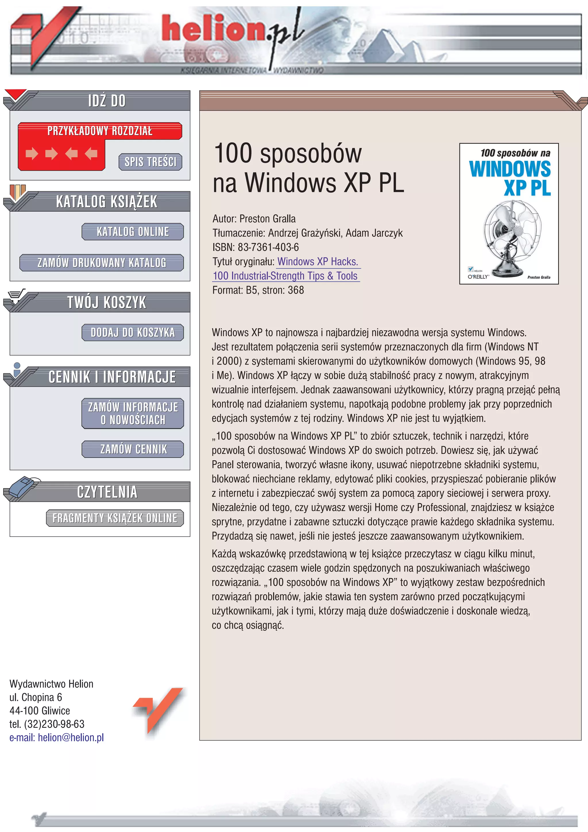 100 sposobów na Windows XP PL | PDF