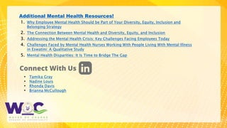 Mental Health in the Era of Diversity and Inclusion | PPTX
