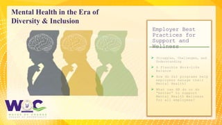 Mental Health in the Era of Diversity and Inclusion | PPTX