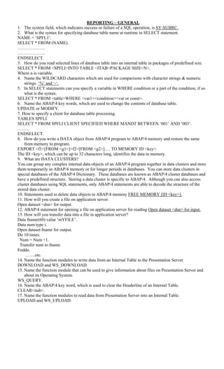 1000 sap-interview-qa | PDF