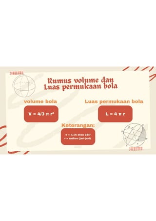 Presentasi Rumus Volume Bangun Ruang Bola | PDF