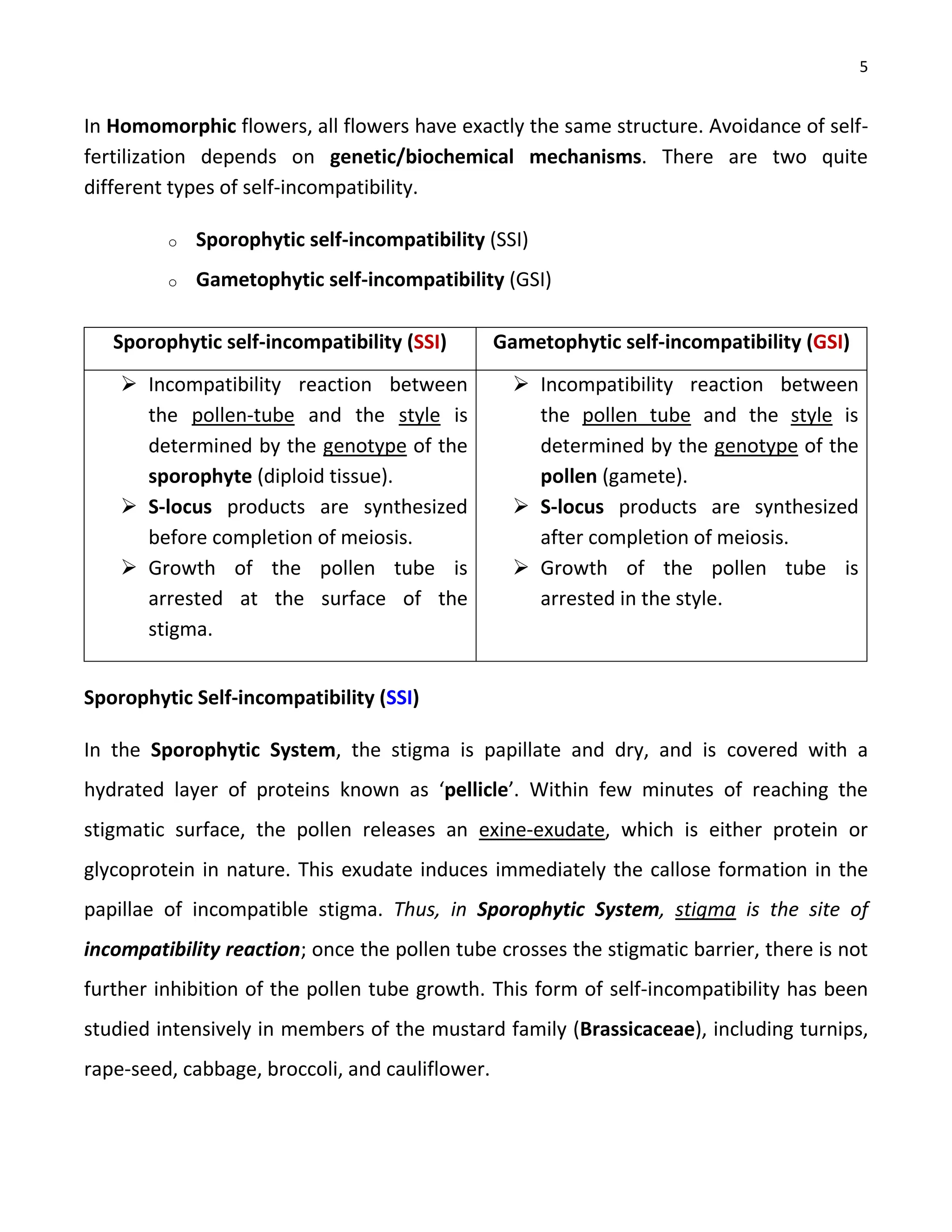 Sexual Incompatibility and its types: MSC BOTANY | PDF