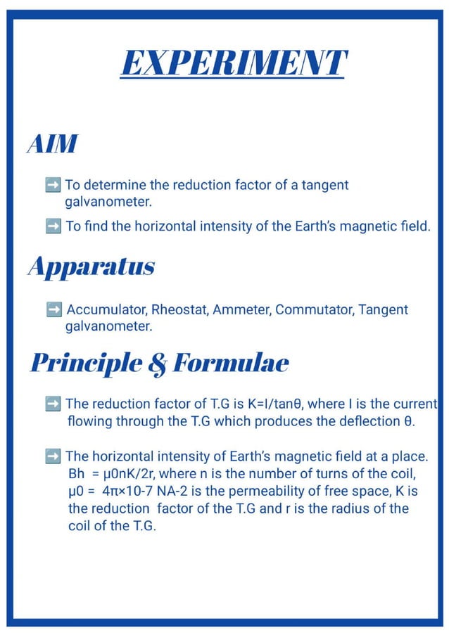 To study Earth’s magnetic field using a compass, natal bar magnet wire plotting magnetic field ...