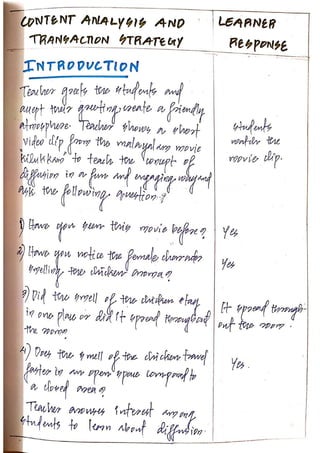 Lesson plans for the BEd project " effectiveness of animations in ...