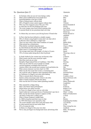 10000 general knowledge questions and answers | PDF