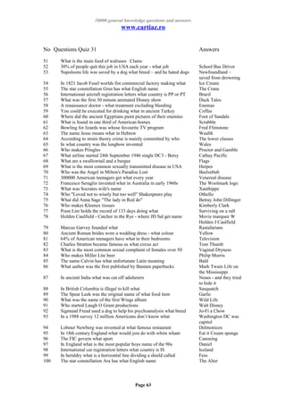 10000 general knowledge questions and answers | PDF