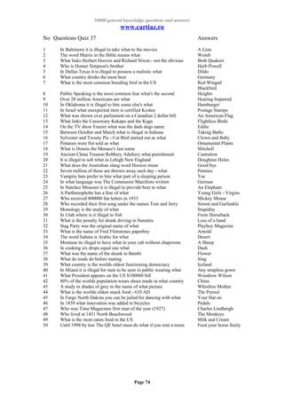 10000 general knowledge questions and answers | PDF