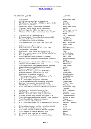 10000 general knowledge questions and answers | PDF