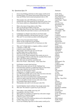 10000 general knowledge questions and answers | PDF