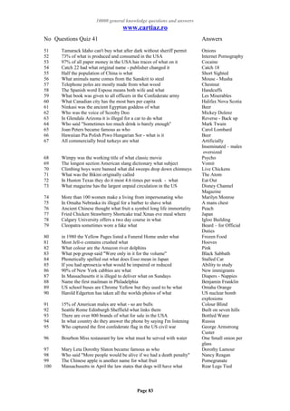 10000 general knowledge questions and answers | PDF