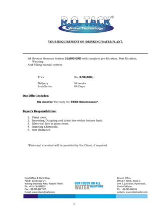 Mineral Water Plant | PDF