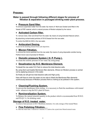 Mineral Water Plant | PDF
