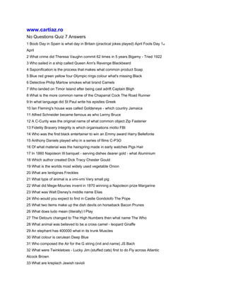 10000 quiz questions and answers | DOCX