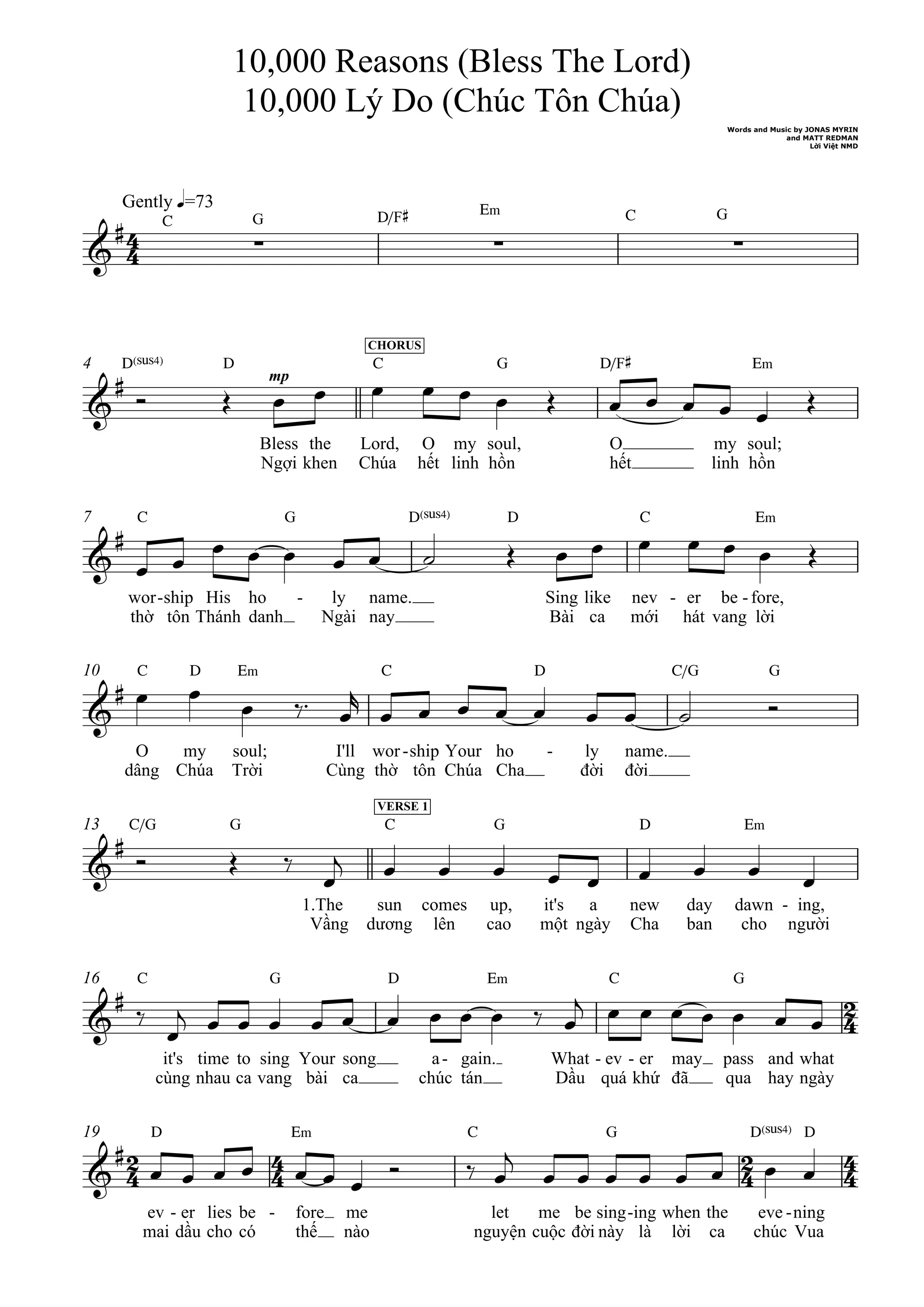 10000 reasons (bless the lord) | PDF