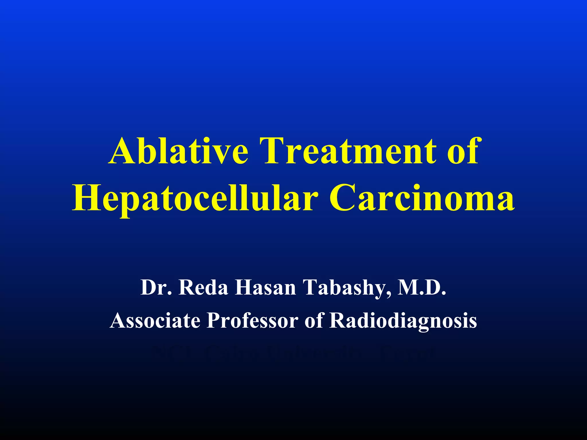 Ablation of HCC | PPT