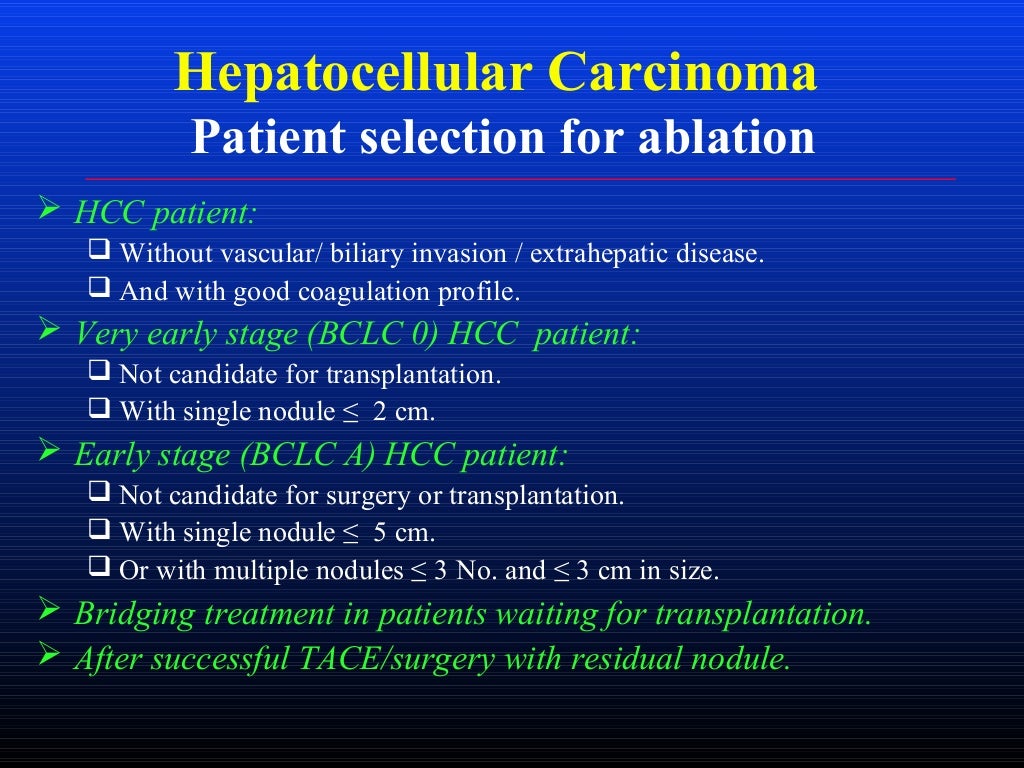 Ablation of HCC