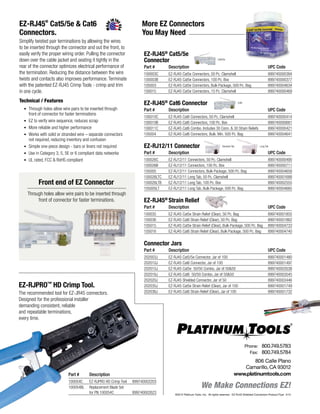 Platinum Tools 100022 Data Sheet | PDF