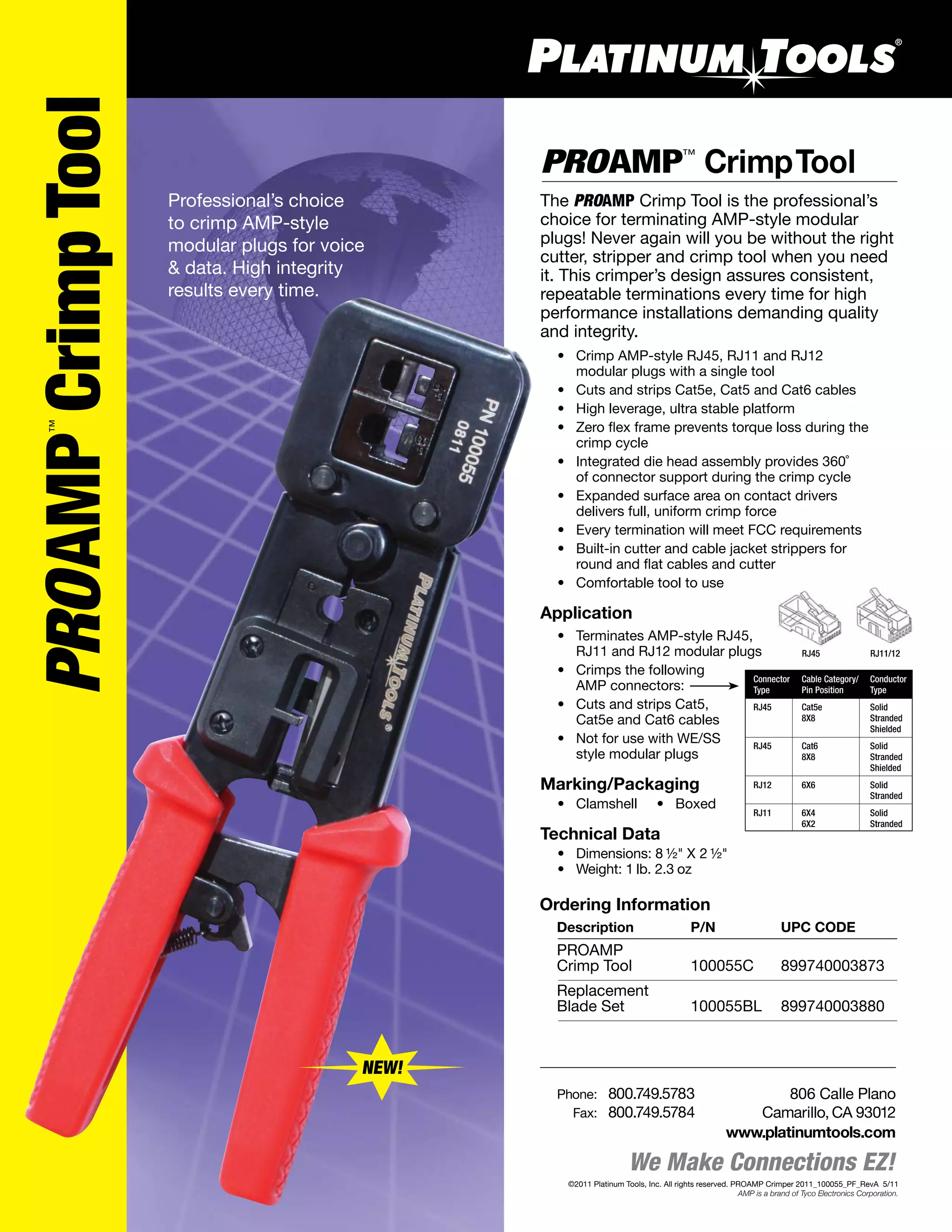 Platinum Tools 100055C Data Sheet | PDF