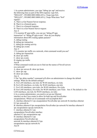 1000 Ccna Questions And Answers | PDF