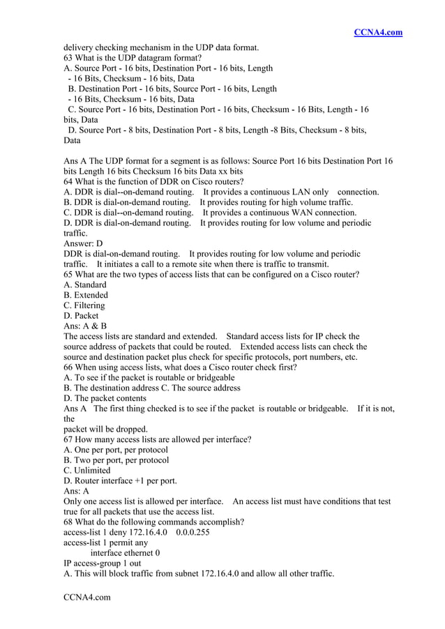 1000 Ccna Questions And Answers | PDF