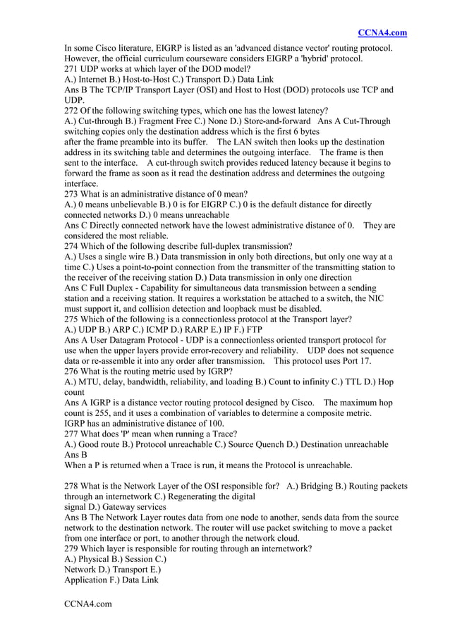 1000 Ccna Questions And Answers | PDF