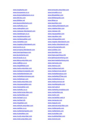 1000 Lebih Tempat Iklan Gratis Pdf 6370