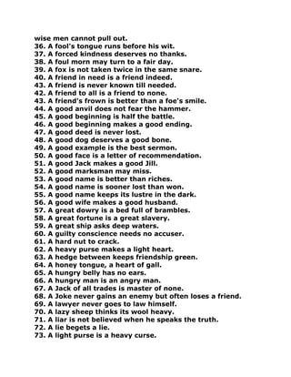 1000 Proverbs And Sayings | PDF