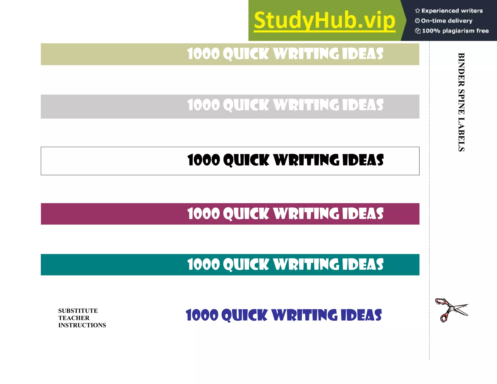 1000 Quick Writing Ideas | PDF