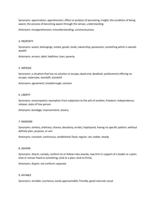 1000 Sat Vocab Words | PDF