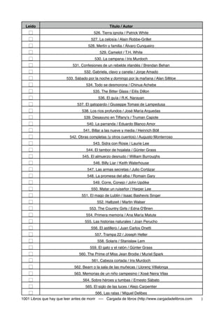 1001 libros que leer | PDF