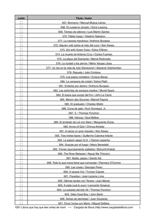1001 libros que leer | PDF