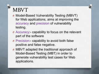 Model based vulnerability testing | PPTX