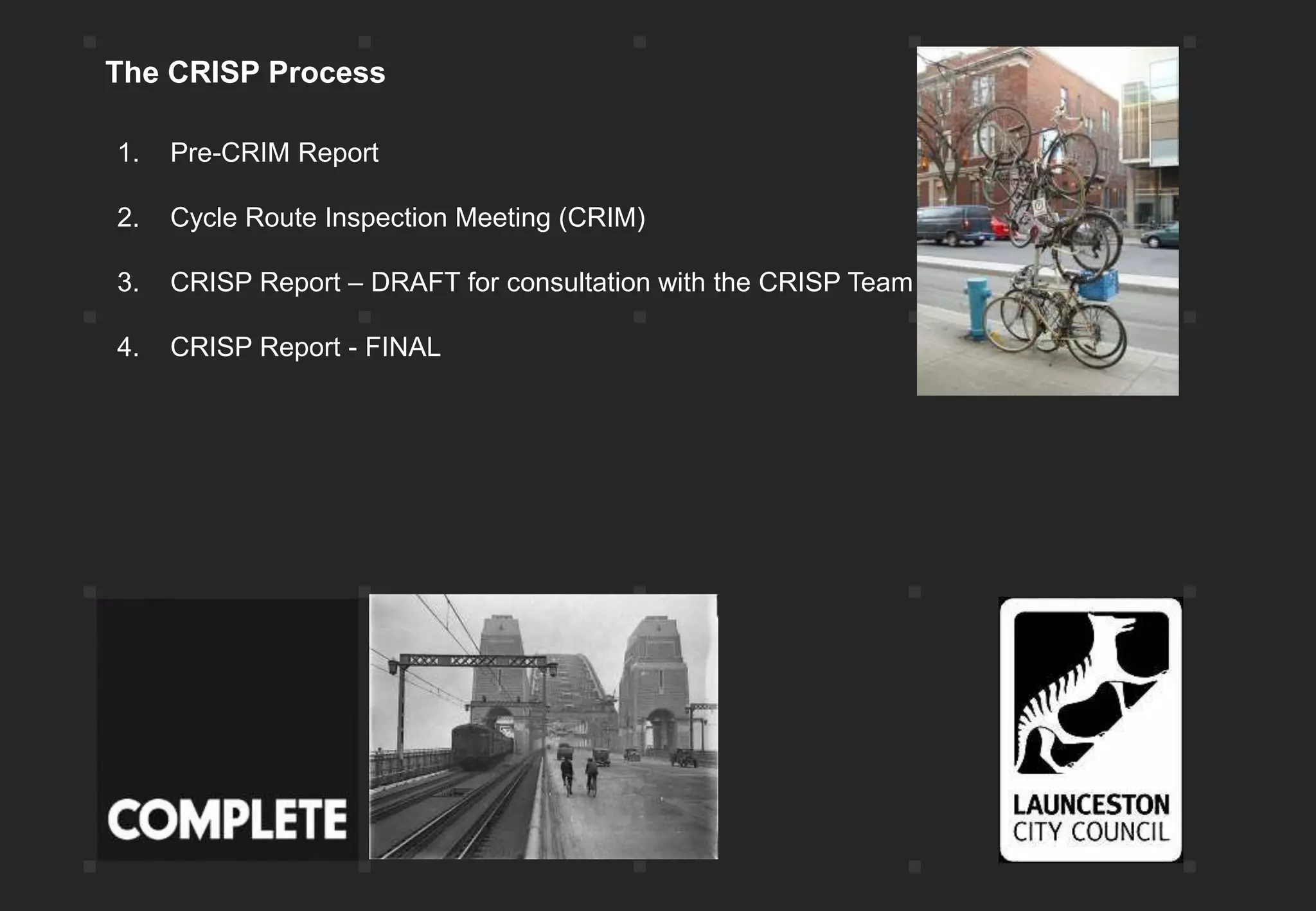 CRISP (Cycle Route Implementation & Stakeholder Plan) | PPT