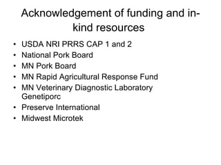 Dr. Scott Dee - PRRS Eradication Update | PPT